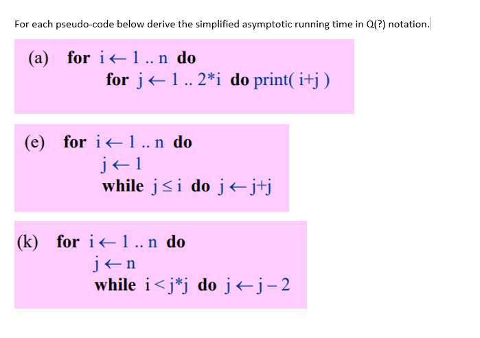 Asymtopic Running Time Based On Pseudocode Online | emergencydentistry.com