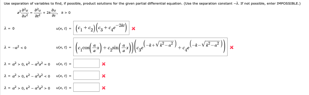 Solved Use Separation Of Variables To Find If Possible 