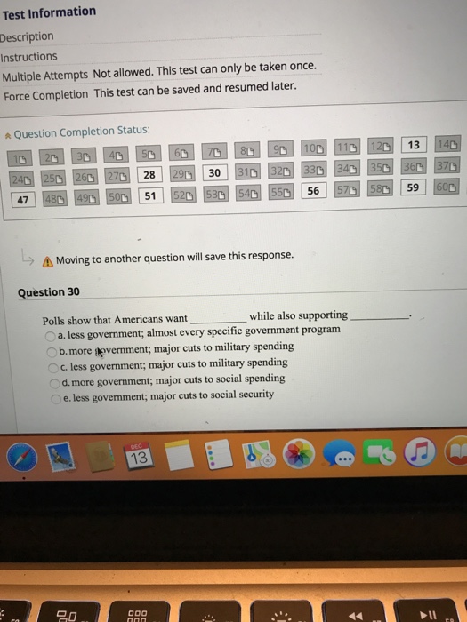 Solved Test Information Description Instructions Multiple | Chegg.com