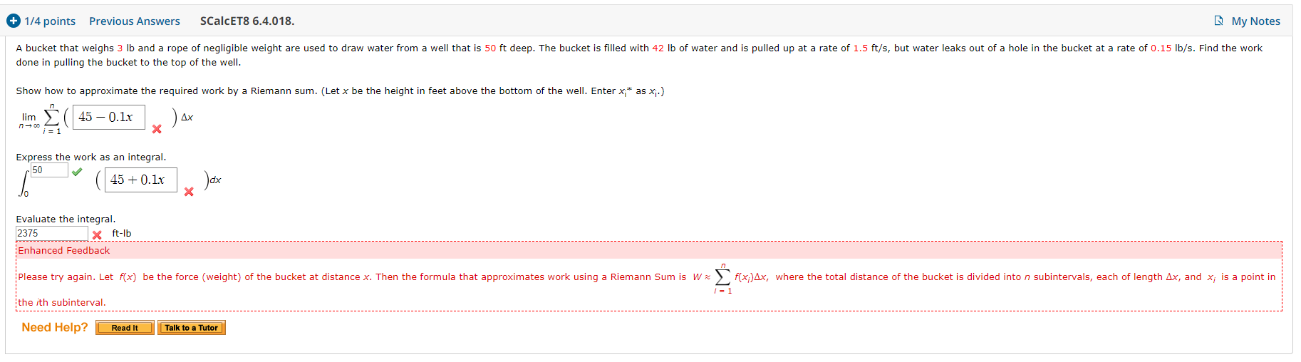 Solved + 1/4 points Previous Answers SCalcET8 6.4.018. My | Chegg.com Solved + 1/4 points Previous Answers SCalcET8 6.4.018. My | Chegg.com