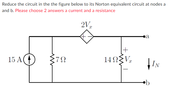 Solved Reduce the circuit in the the figure below to its | Chegg.com
