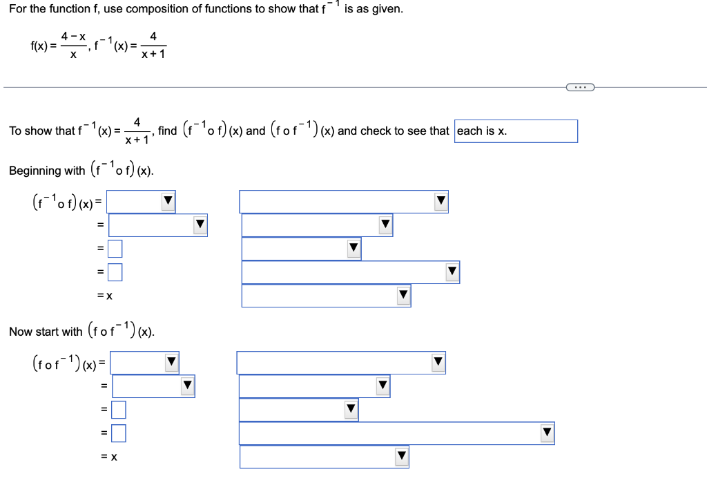 Solved For the function f, use composition of functions to | Chegg.com