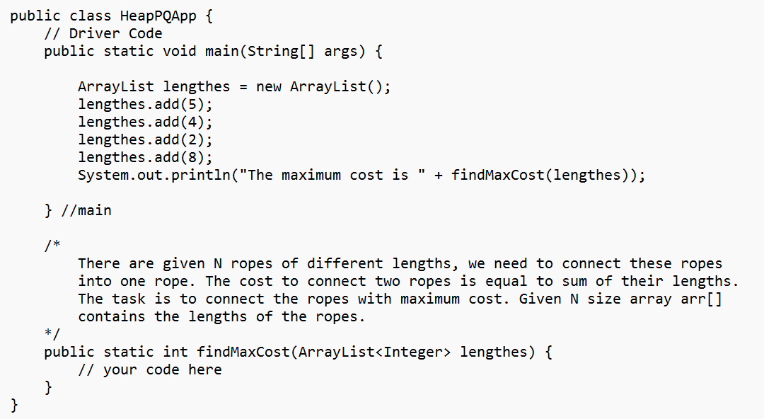 Solved There are given N ropes of different lengths, we need | Chegg.com