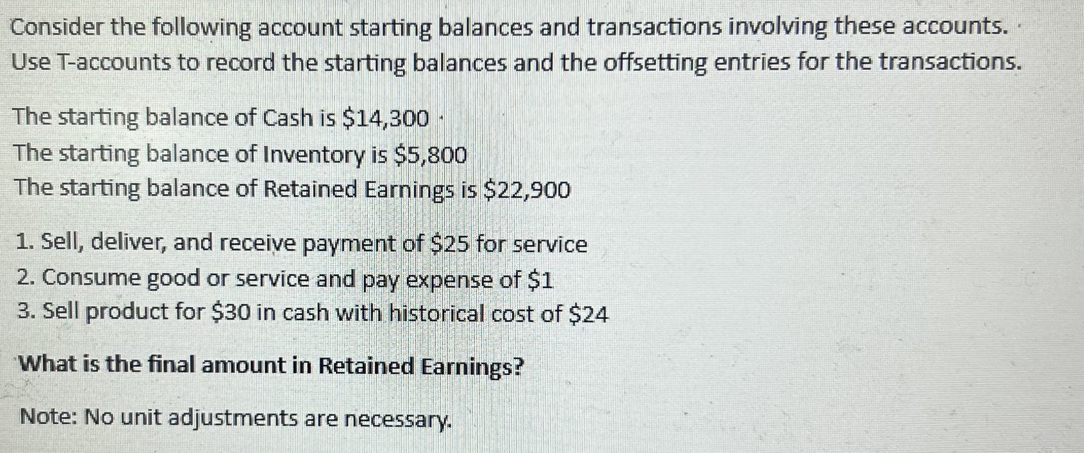 Solved Consider the following account starting balances and | Chegg.com