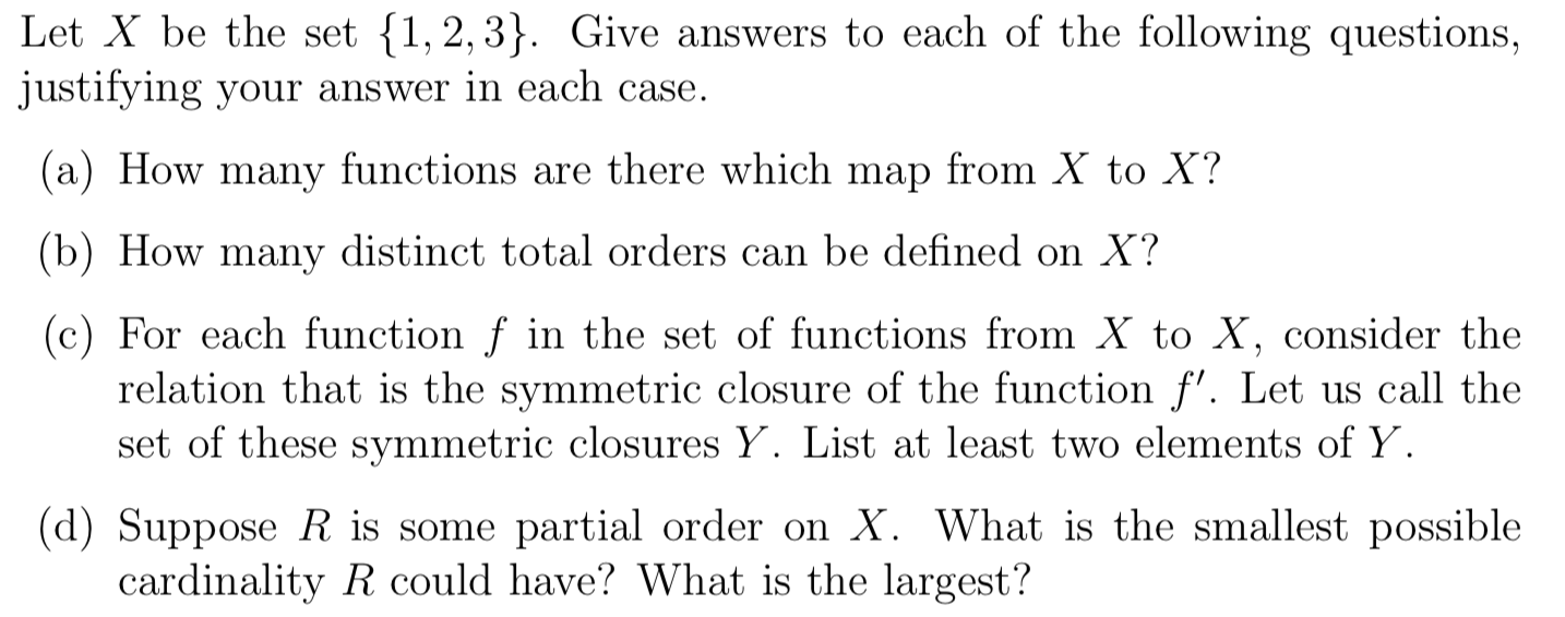 Solved A Discrete Mathematics Question Shows On The Image