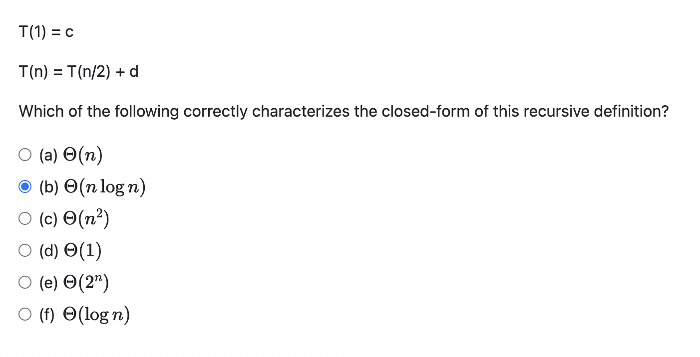 Solved Please provide an explanation, thanks! T(1) = | Chegg.com