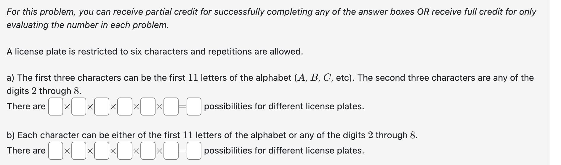 Solved For this problem, you can receive partial credit for | Chegg.com