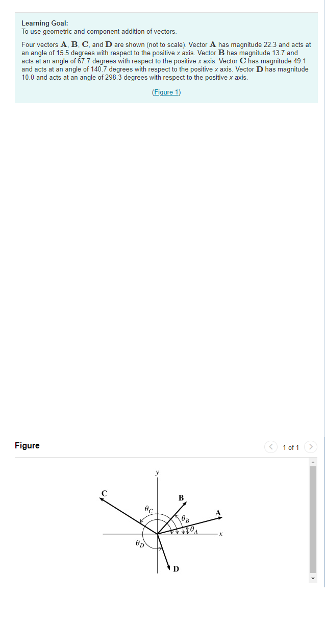 Solved Learning Goal: To use geometric and component | Chegg.com