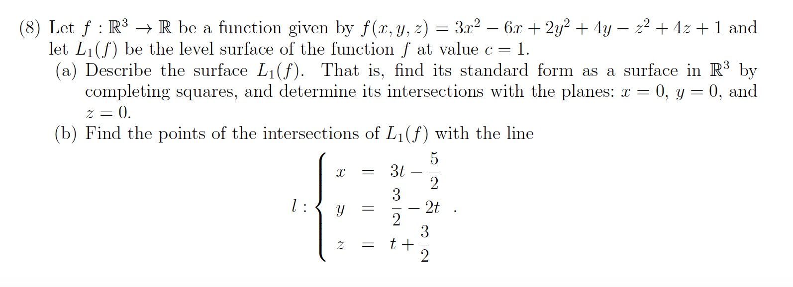 Solved Let f: R^3 rightarrow R be a function given by f(x, | Chegg.com
