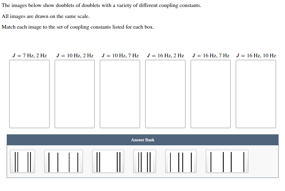 Solved The images below show doublets of doublets with a | Chegg.com