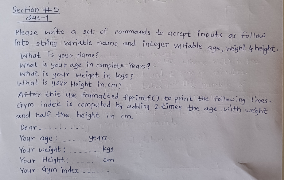 Solved Please write a set of commands to accept inputs as | Chegg.com
