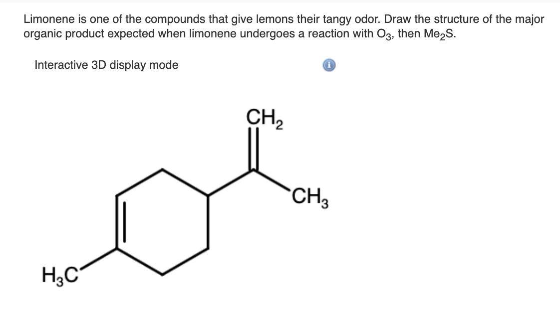 Solved Limonene is one of the compounds that give lemons | Chegg.com