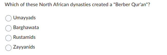 Which of these North African dynasties created a | Chegg.com