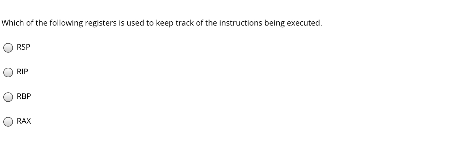 Solved Which of the following registers is used to keep | Chegg.com