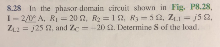 Solved 8.28 In the phasor-domain circuit shown in Fig. | Chegg.com