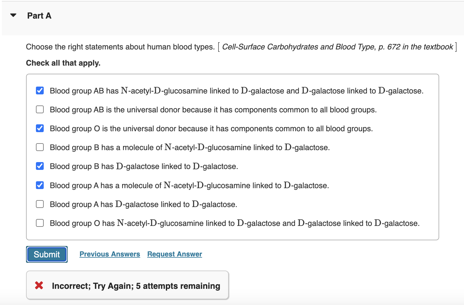 LChoose the right statements about human blood types. | Chegg.com