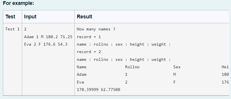 Solved The following program reads a set of name, roll | Chegg.com