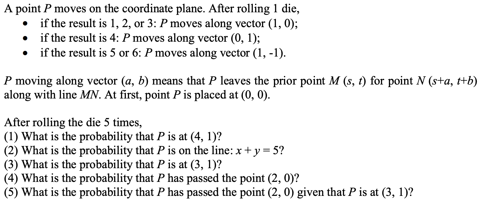 Solved A point P moves on the coordinate plane. After | Chegg.com