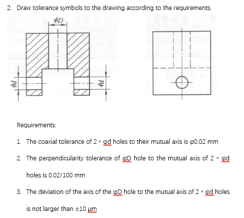 Solved 1. Find the errors of tolerance symbols and correct | Chegg.com