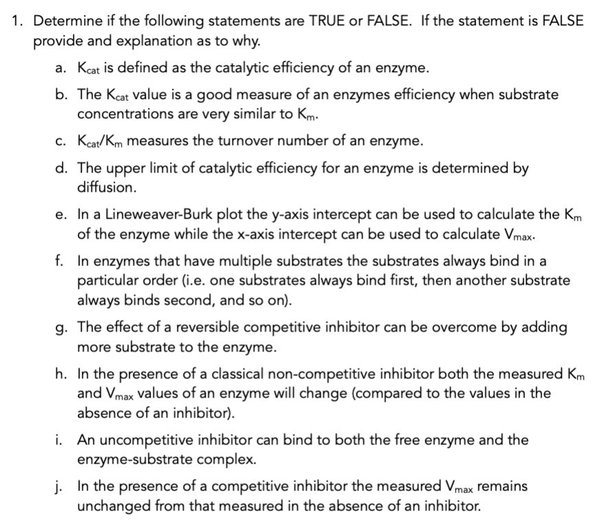 Solved Determine if the following statements are TRUE or | Chegg.com