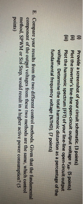 Solved Problem 3: Sinusoidal PWM or Six-Step Control of | Chegg.com
