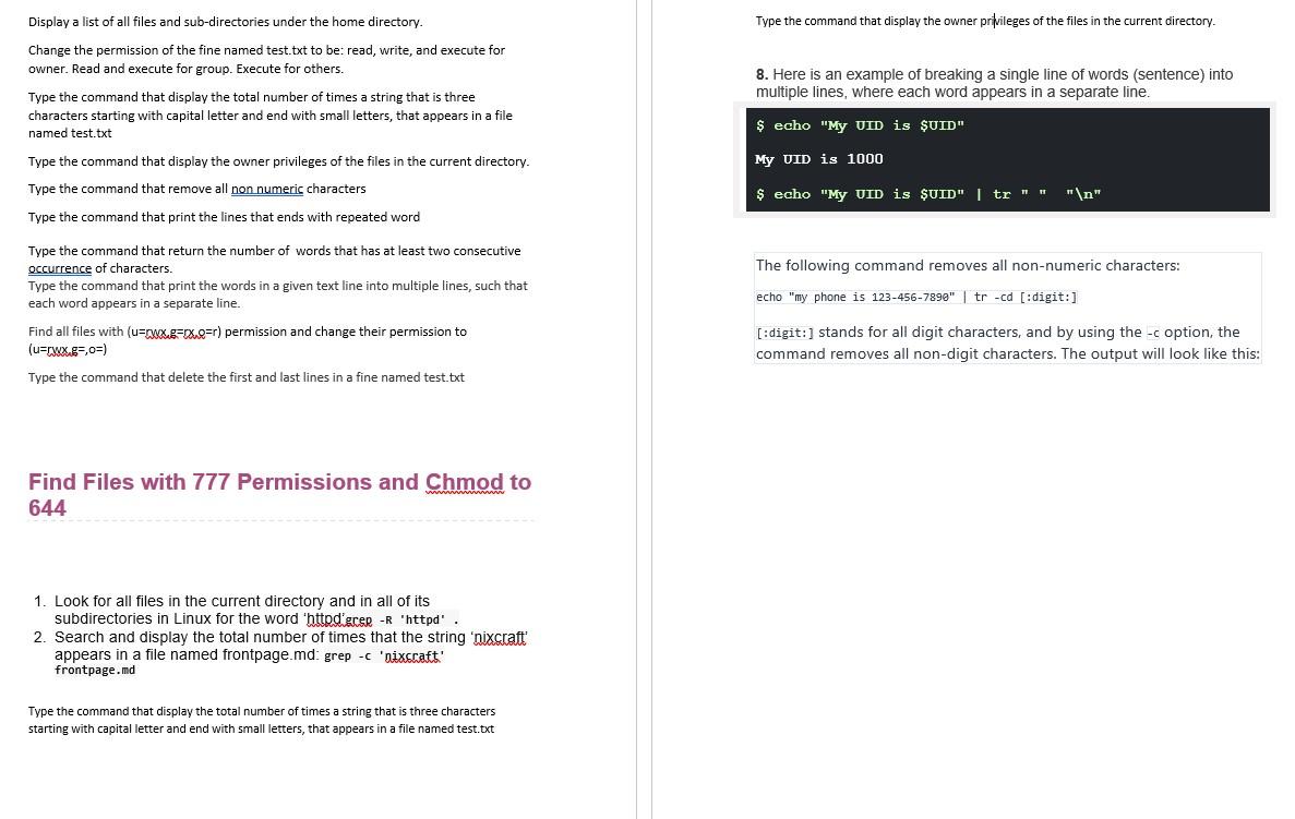 Solved Display a list of all files and sub-directories under | Chegg.com