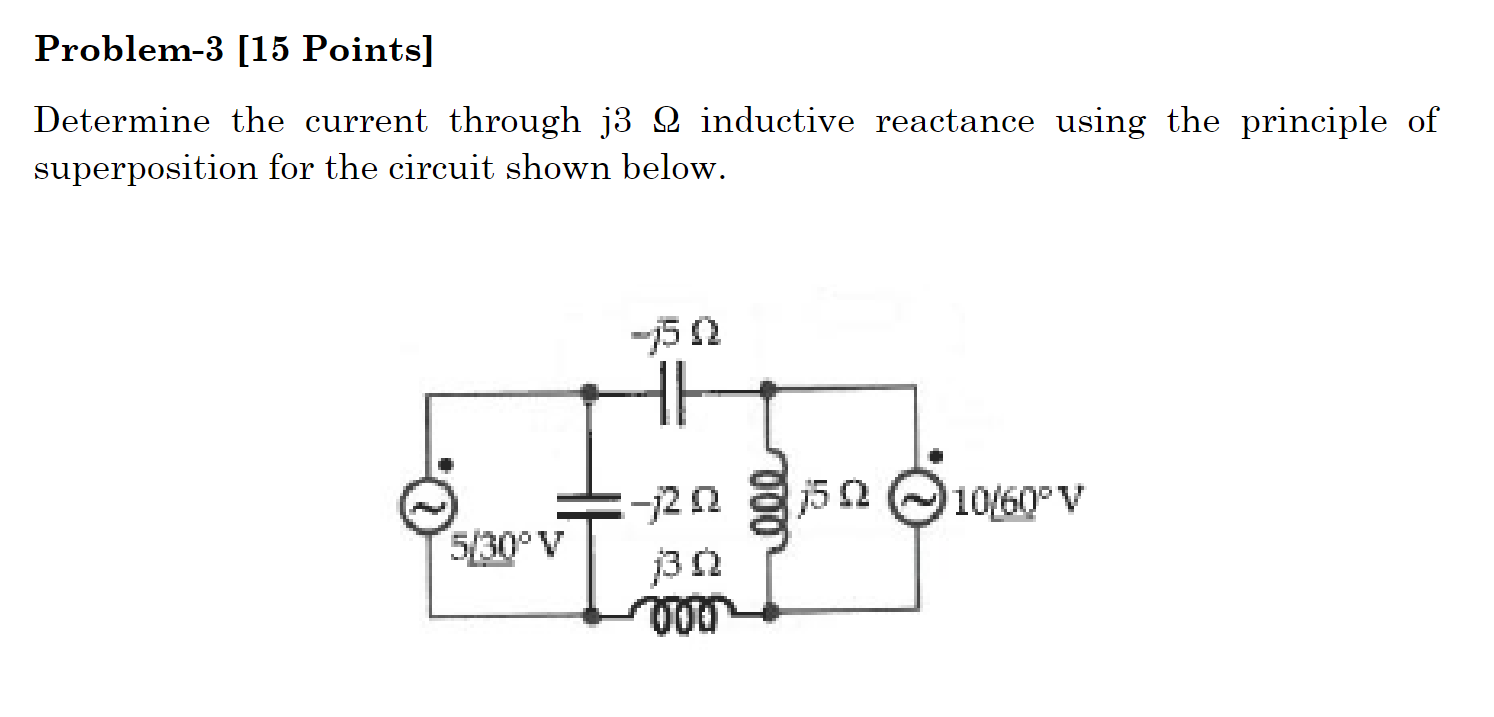 Solved Determine The Current Through J3 Ω Inductive