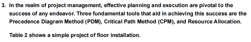 Solved 3. In the realm of project management, effective | Chegg.com