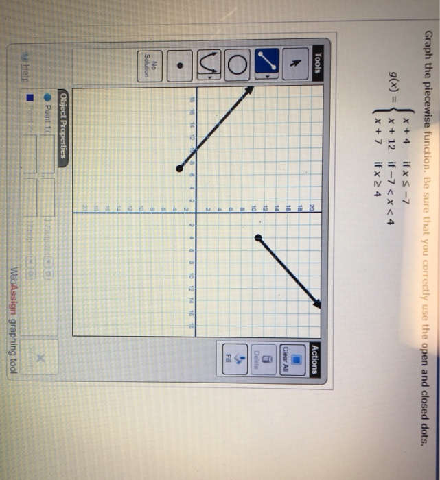 Solved Graph the piecewise function. Be sure that you | Chegg.com