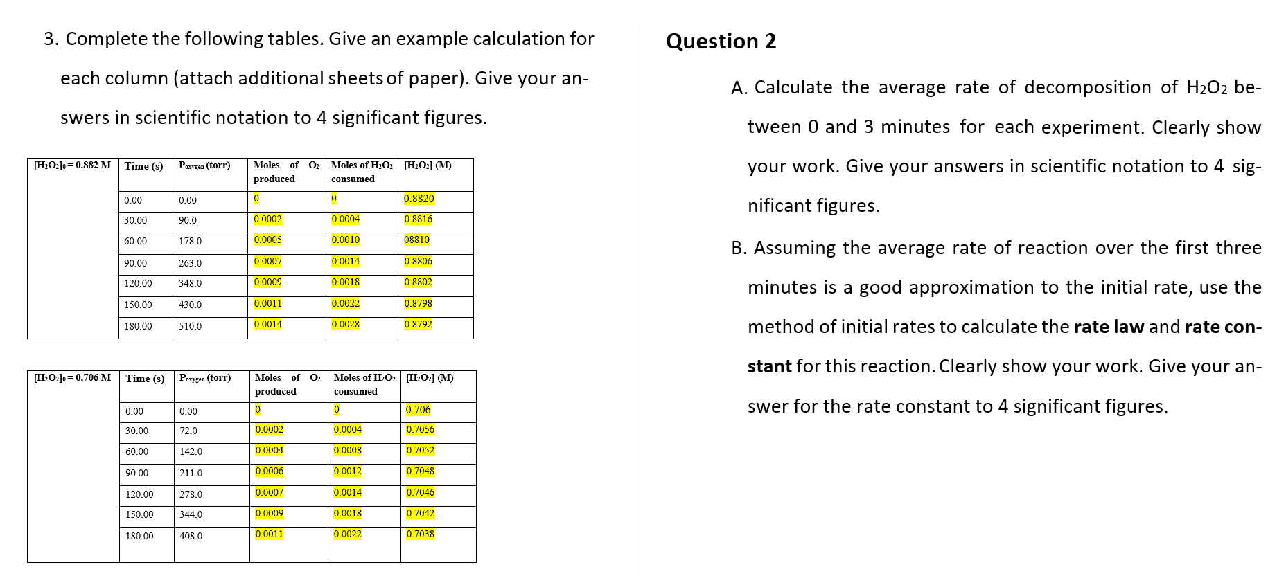 Solved 3. Complete the following tables. Give an example | Chegg.com