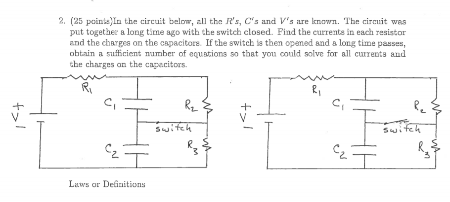 Solved 2. (25 points) In the circuit below, all the R's, C's | Chegg.com Solved 2. (25 points) In the circuit below, all the R's, C's | Chegg.com