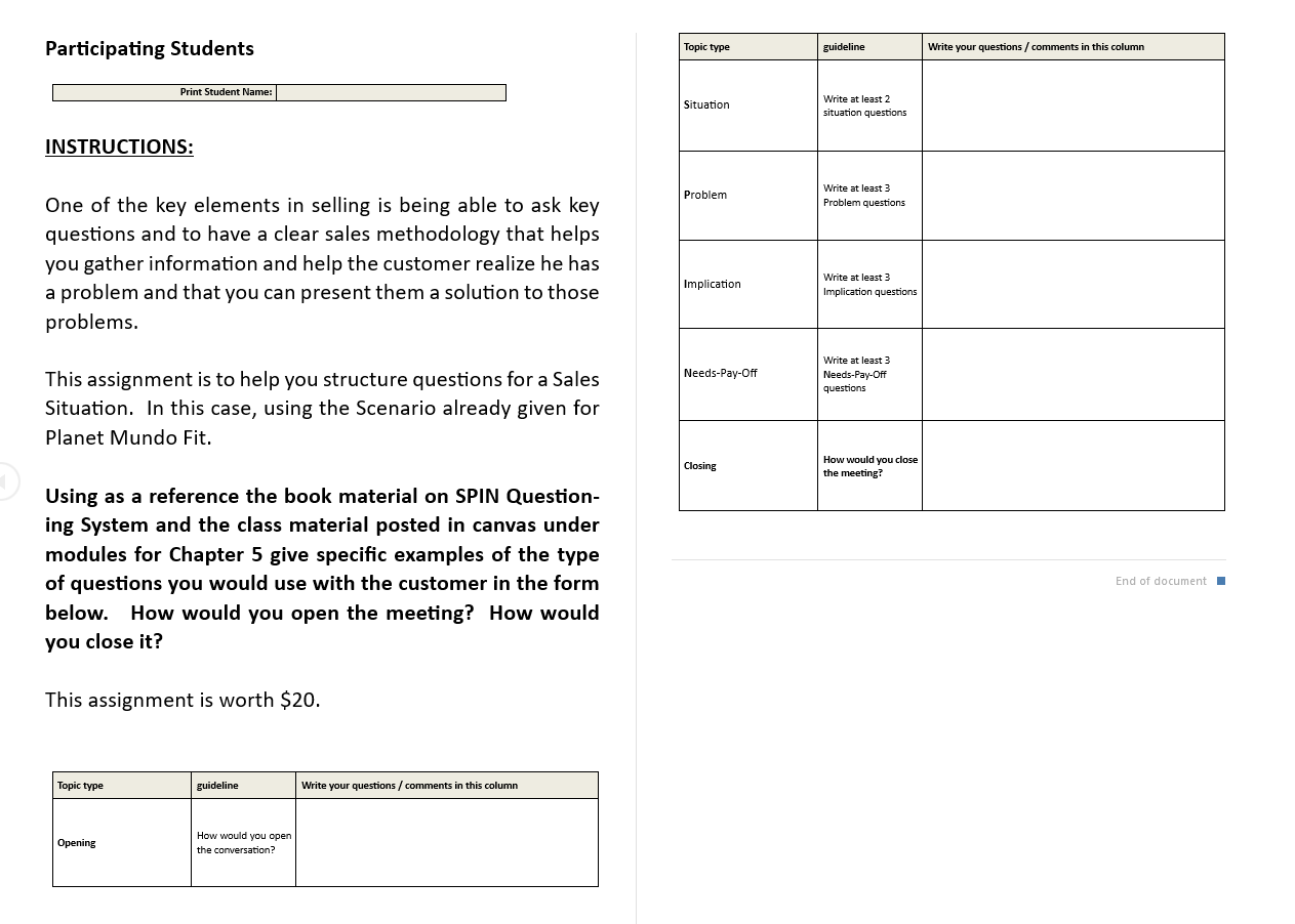 Solved INSTRUCTIONS: One of the key elements in selling is | Chegg.com