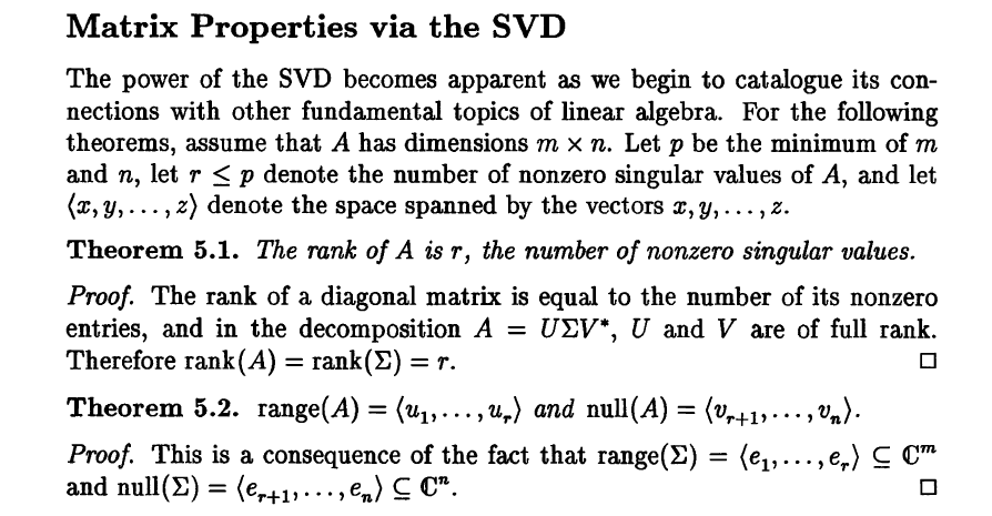 Solved Matrix Properties via the SVD The power of the SVD | Chegg.com