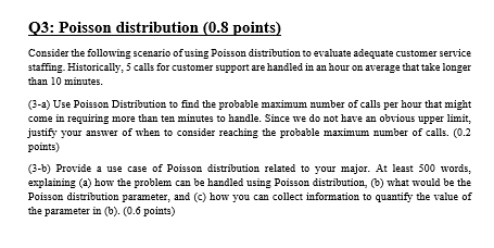 Consider the following scenario of using Poisson | Chegg.com