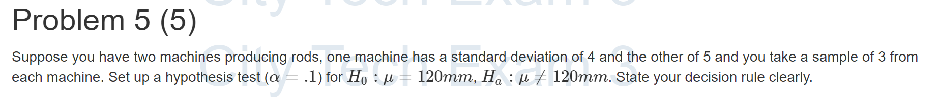Solved Problem 5 (5) Suppose you have two machines producing | Chegg.com