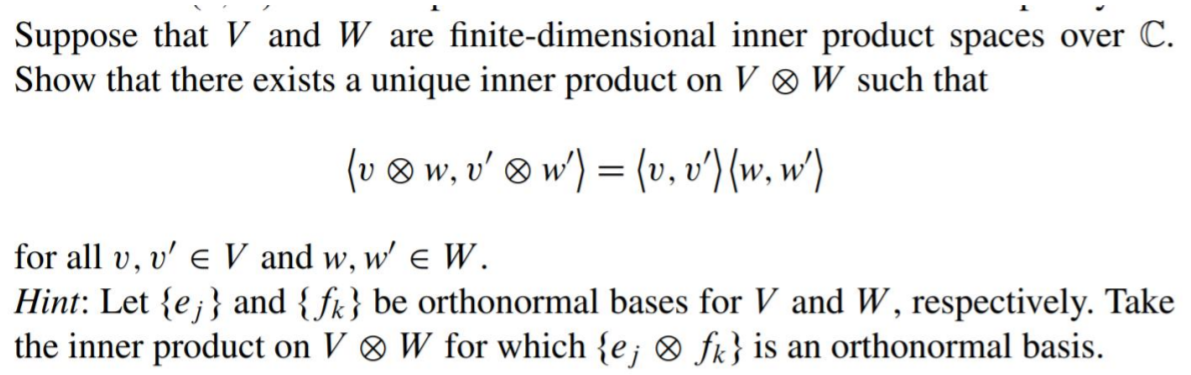 Solved Suppose that V and Ware finite-dimensional inner | Chegg.com