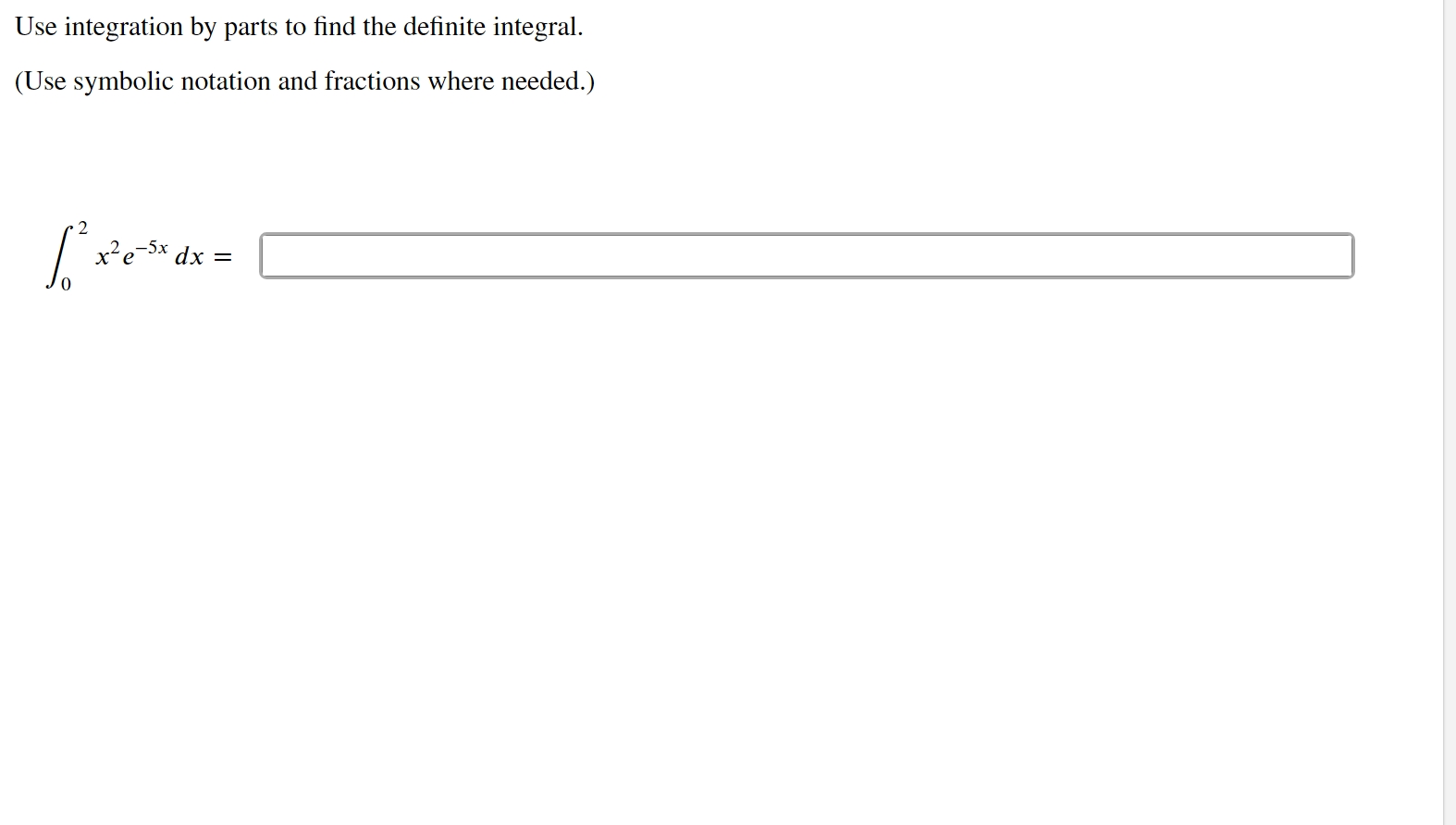 Solved Use integration by parts to find the definite | Chegg.com