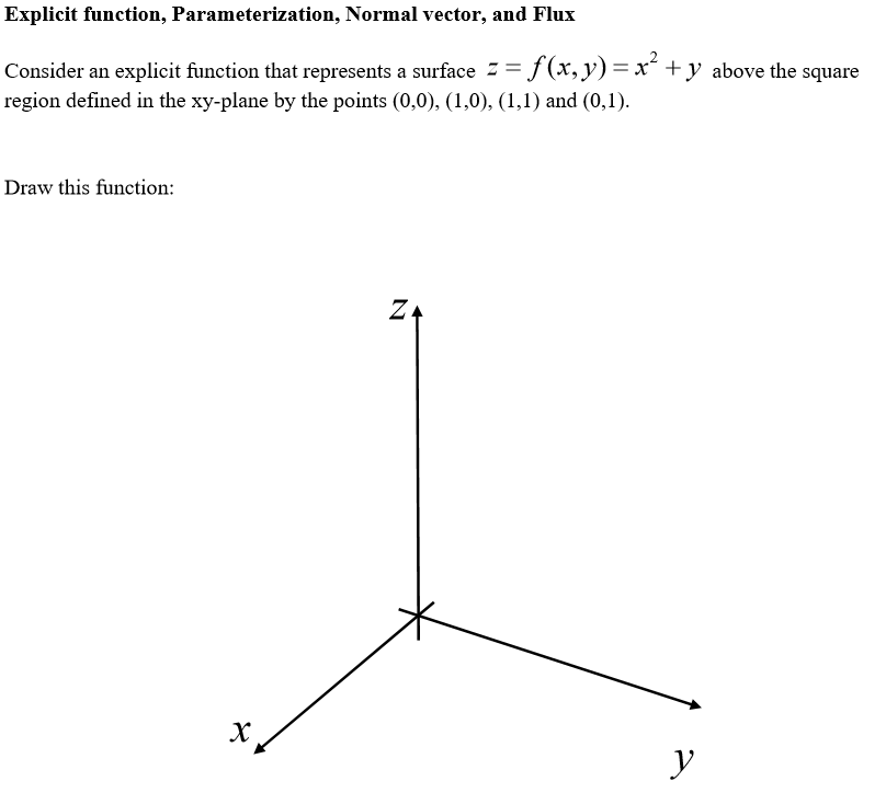 Solved Explicit function, Parameterization, Normal vector, | Chegg.com
