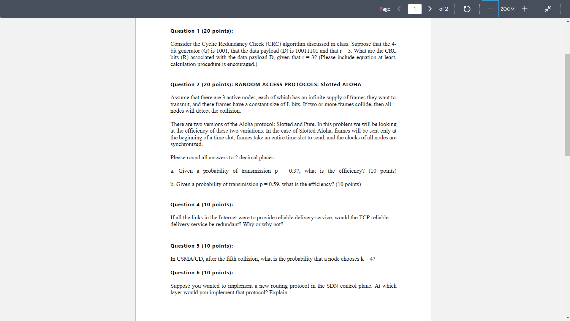 Solved Question 1 (20 points): Consider the Cyclic | Chegg.com