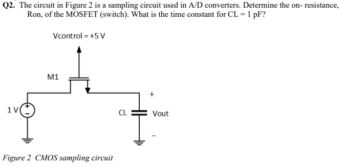 Solved Q2. The circuit in Figure 2 is a sampling circuit | Chegg.com
