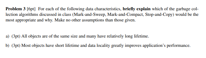 Solved Problem 3 [6pt] For each of the following data | Chegg.com