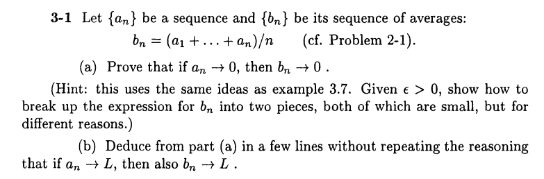 Solved 3-1 Let {an} be a sequence and {bn} be its sequence | Chegg.com