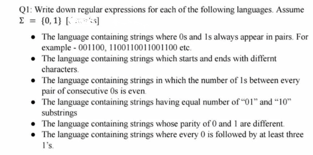 Solved please solve the second question. “The language | Chegg.com
