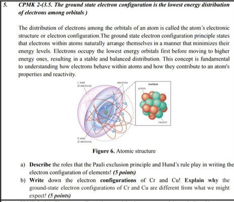 Solved CPMK 2-(3.5. The ground state electron configuration | Chegg.com