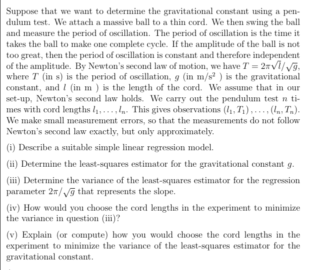 Suppose that we want to determine the gravitational | Chegg.com