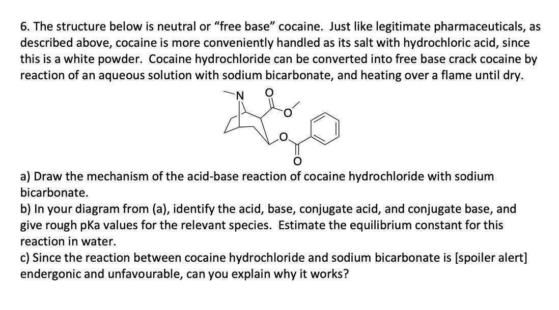 Solved The structure below is neutral or “free base” | Chegg.com