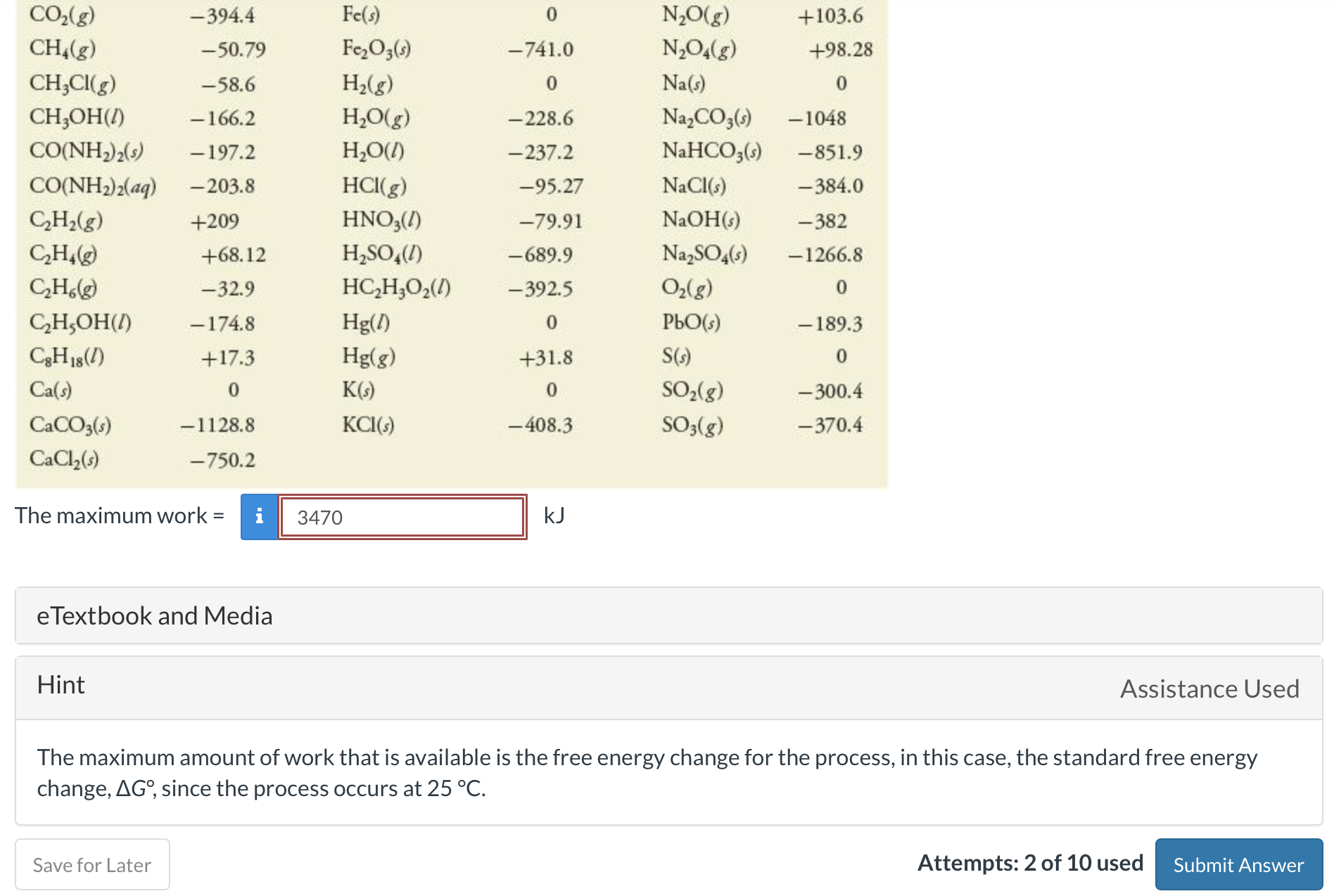 Solved * Did you calculate kilojoules to three significant | Chegg.com
