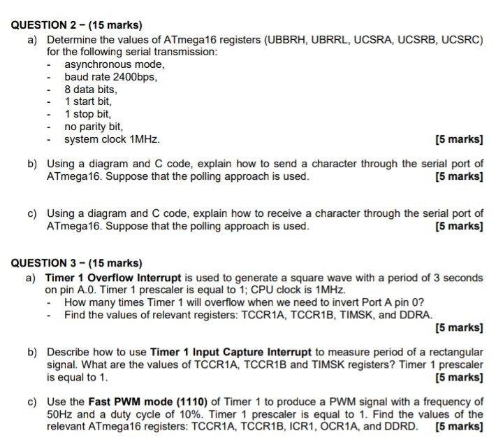 Solved QUESTION 2 - (15 marks) a) Determine the values of | Chegg.com Solved QUESTION 2 - (15 marks) a) Determine the values of | Chegg.com