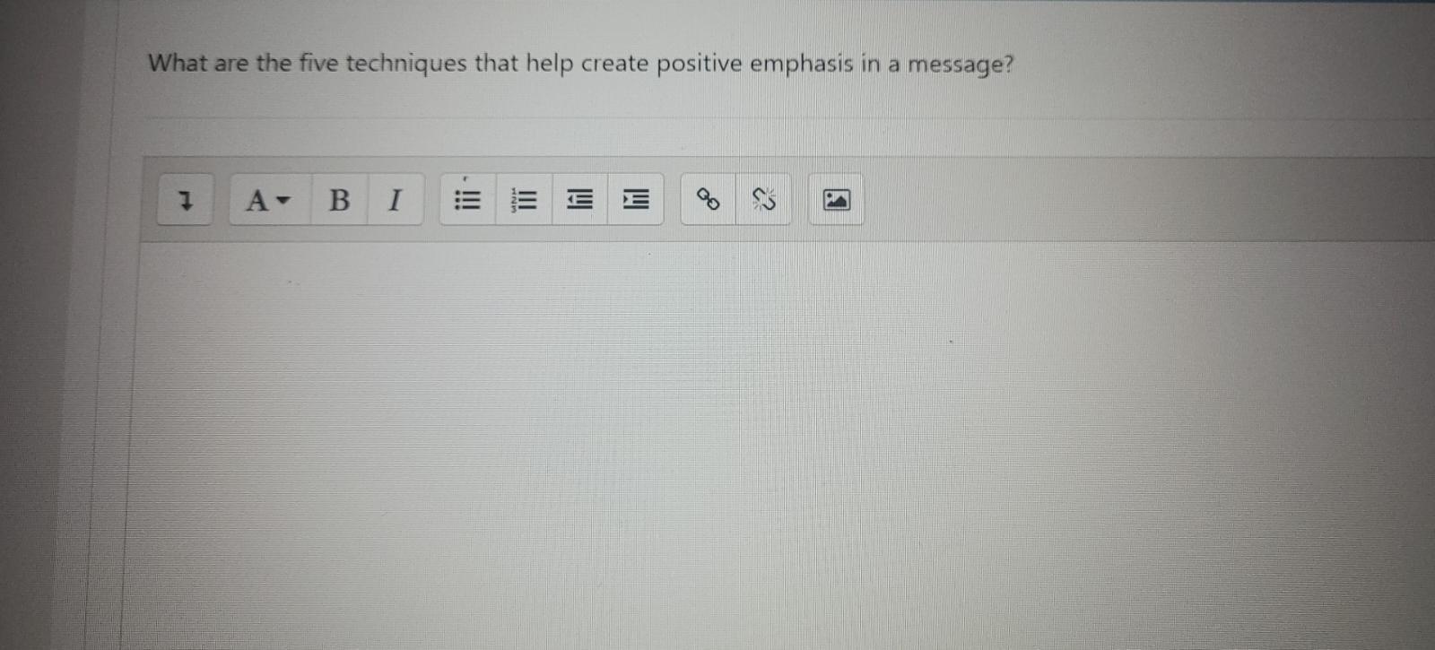 Solved What are the five techniques that help create | Chegg.com