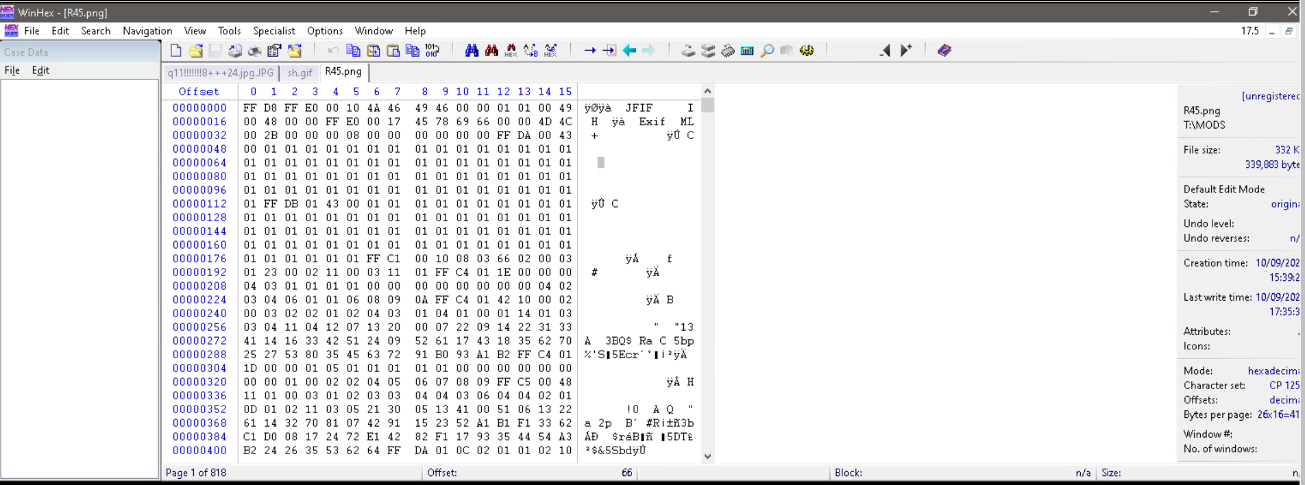 In WinHex I am successfully able to Modify Data and | Chegg.com